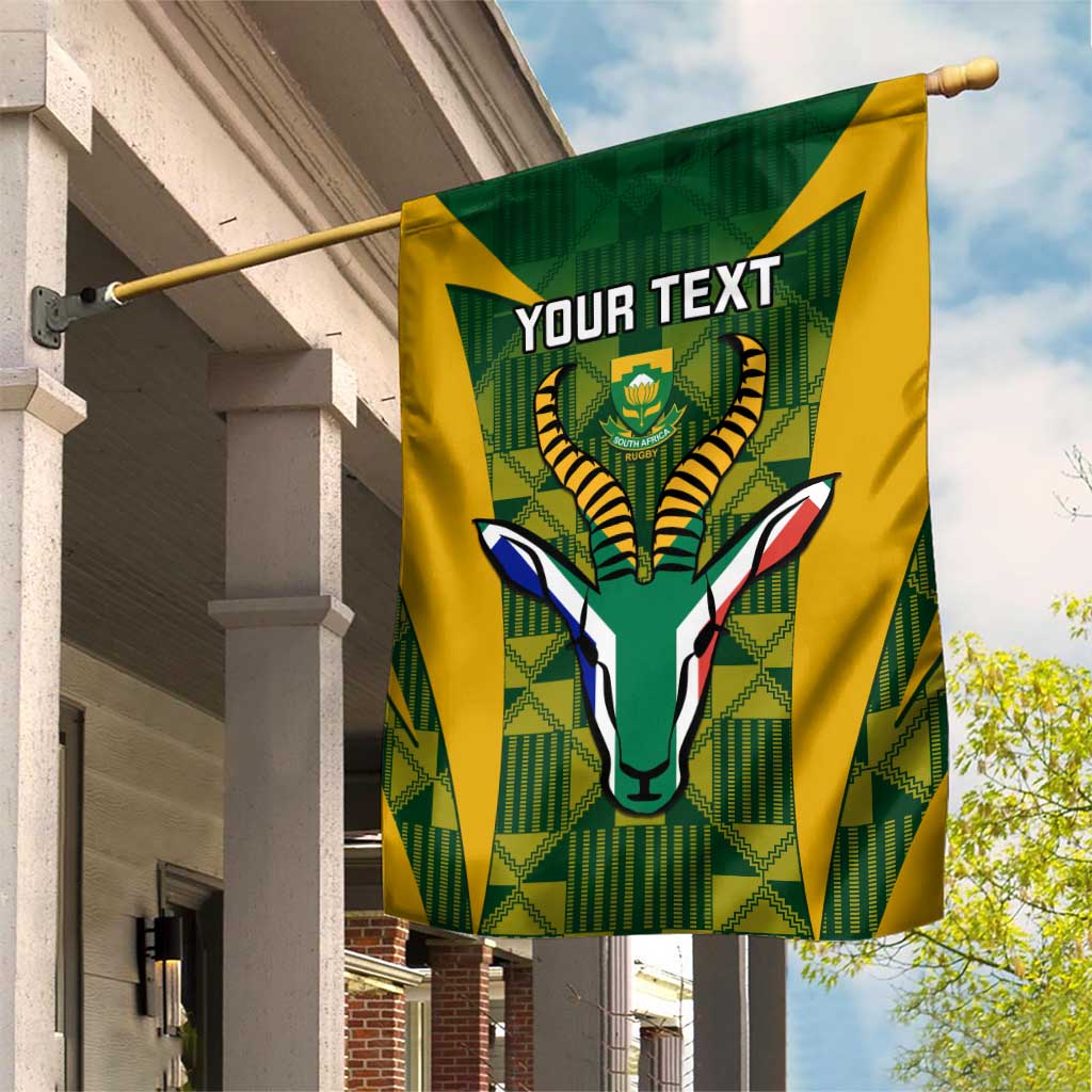 Custom South Africa Rugby Garden Flag Go Springboks Kente With Bokke by ...