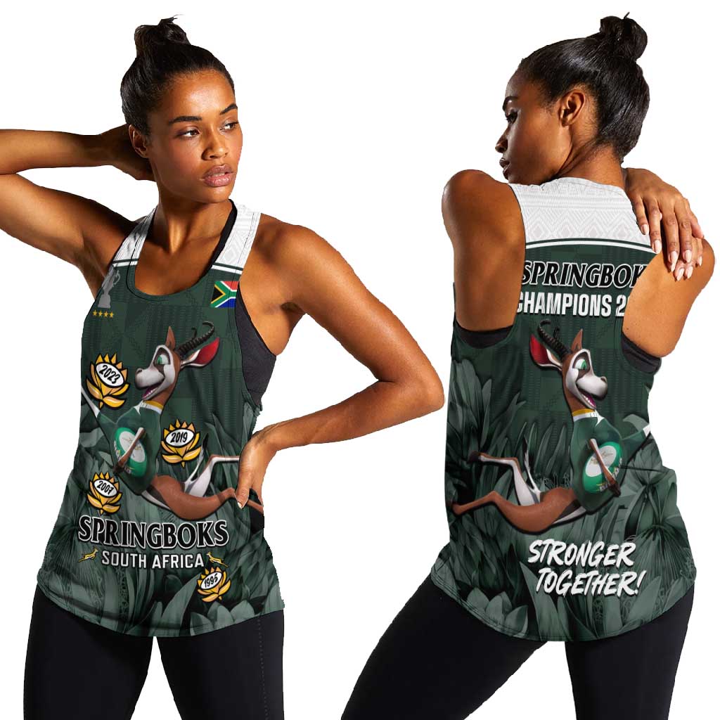 South Africa Rugby Women Racerback Tank Springboks 4th Champions World ...