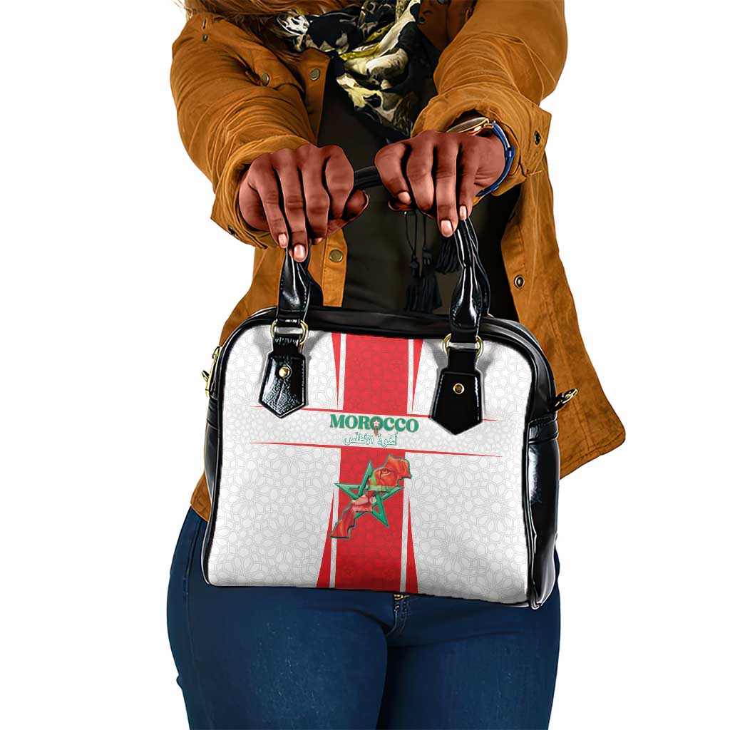 Morocco Football Shoulder Handbag Atlas Lions Champions 2025 - White by ...