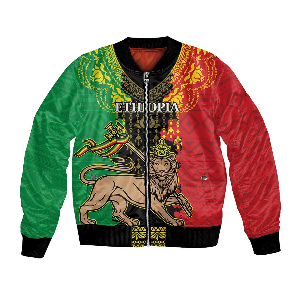 Personalised Afro Ethiopia Bomber Jacket Lion Of Judah - African ...