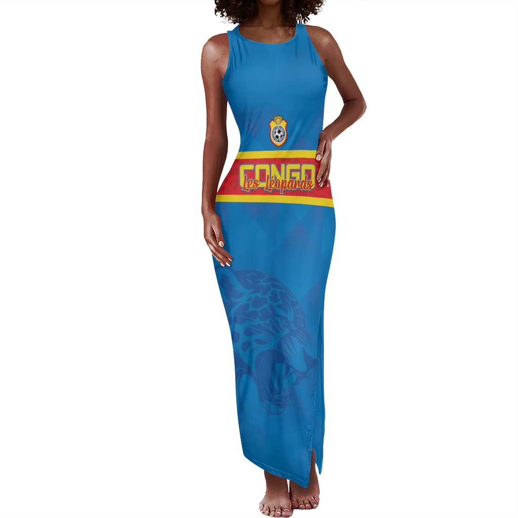 DR Congo Football Custom Tank Maxi Dress Go Champions by AfricanPride
