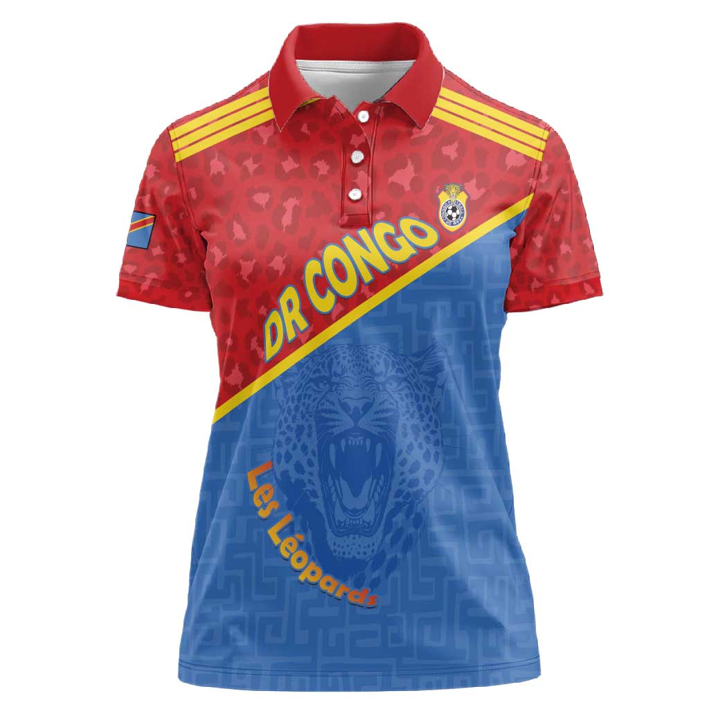 Personalized DR Congo Football Women Polo Shirt Go Champions by African ...