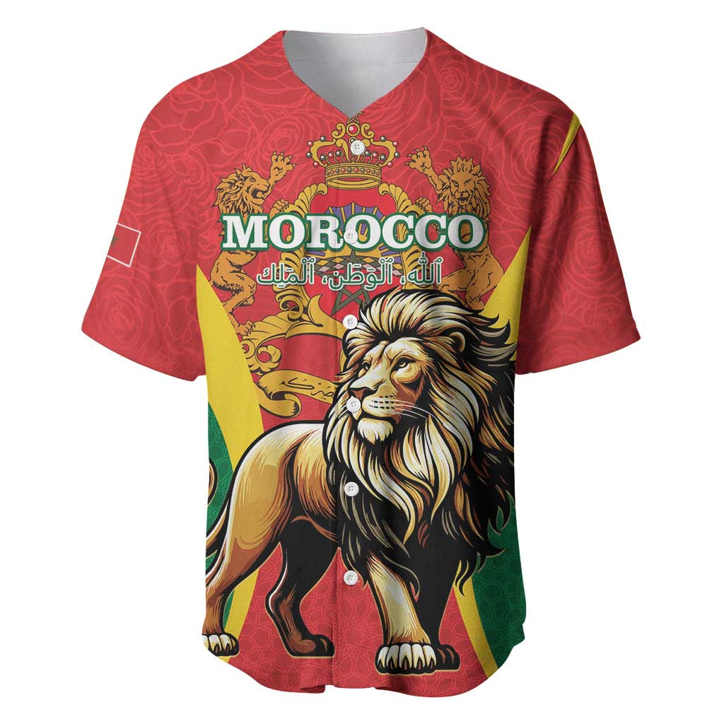 Personalised Morocco Baseball Jersey Barbary Lion - Proclamation Day by ...