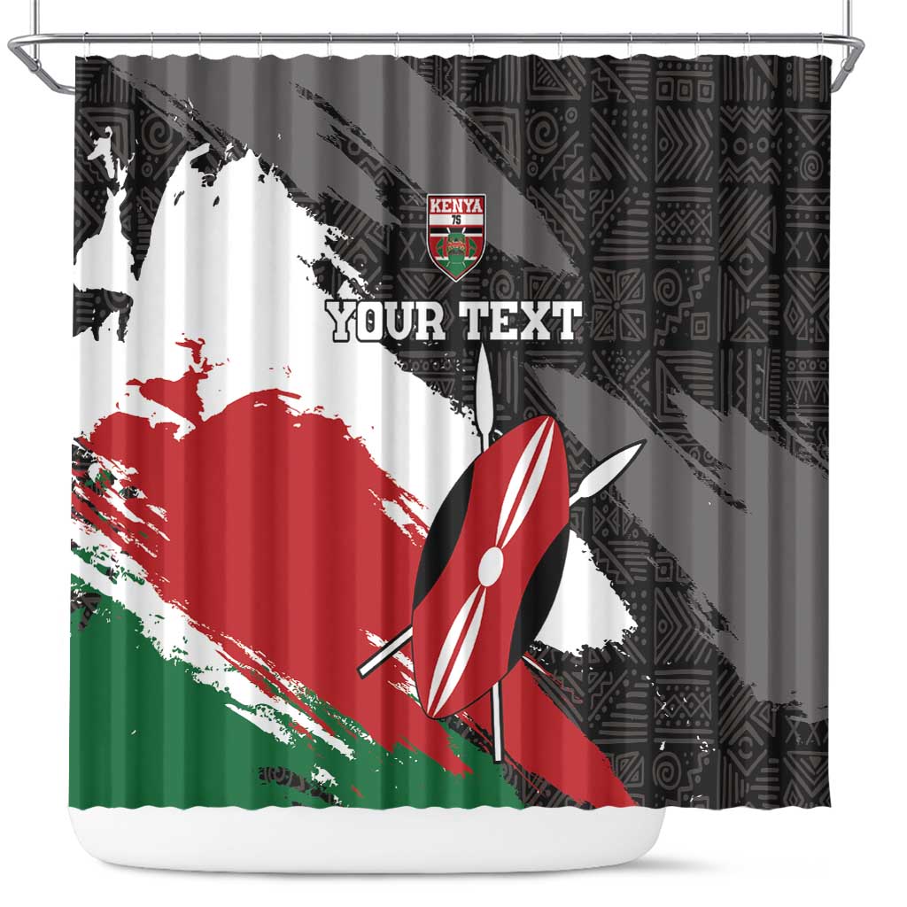 Custom Afro Kenya Shower Curtain Rugby Sevens - African Pattern by ...