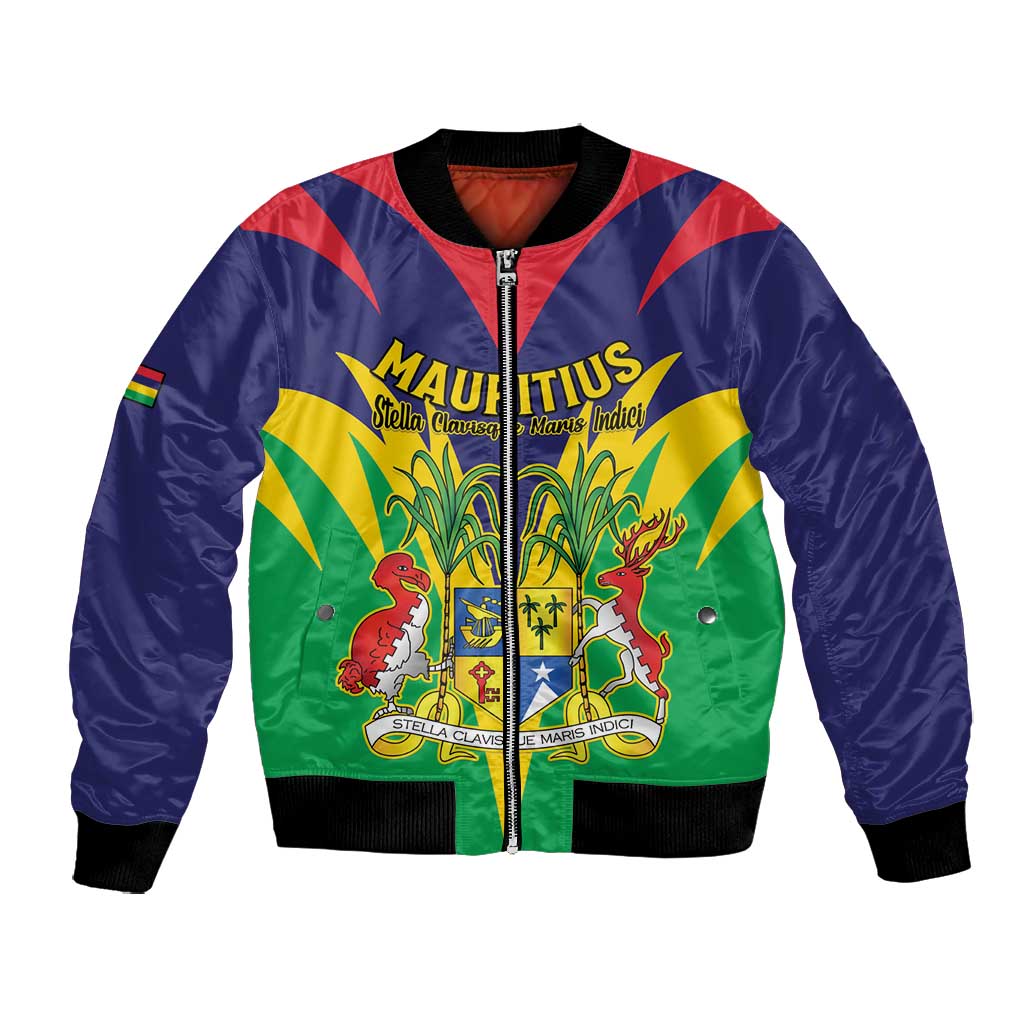 Personalised Republique de Maurice Bomber Jacket Coat Of Arms Flag ...