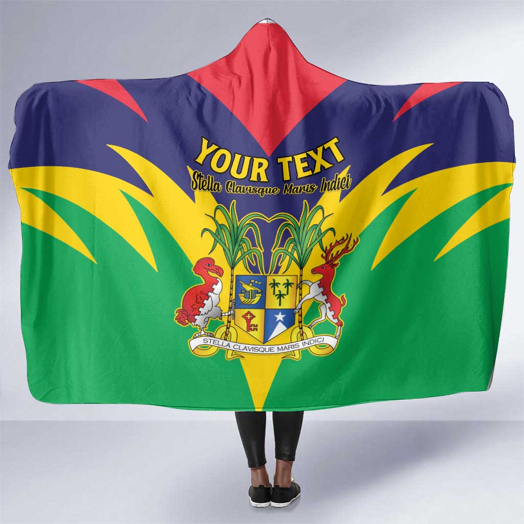 Personalised Republique de Maurice Hooded Blanket Coat Of Arms Flag ...