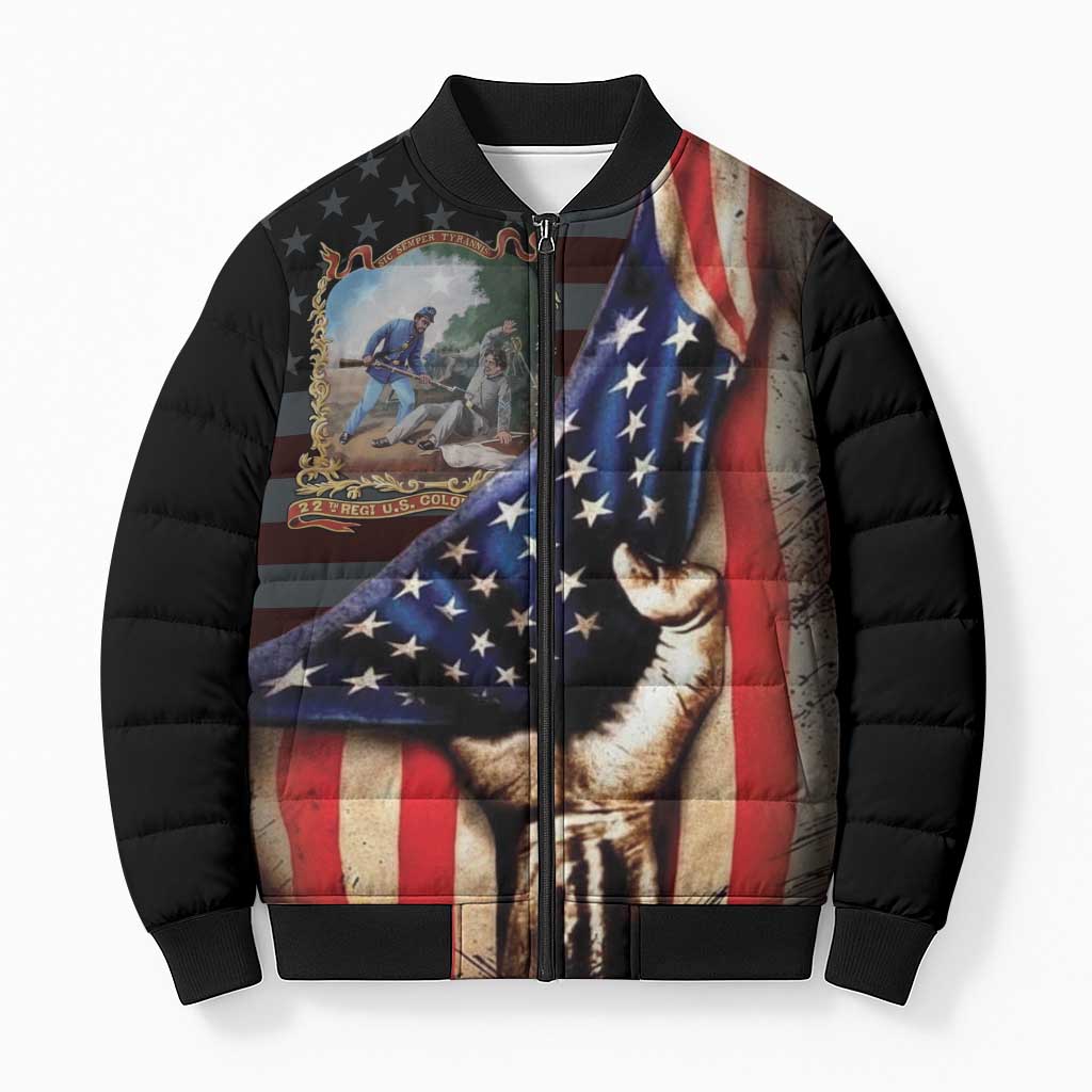 22nd United States Colored Troops Bomber Puffer Jacket Flag of Freedom ...