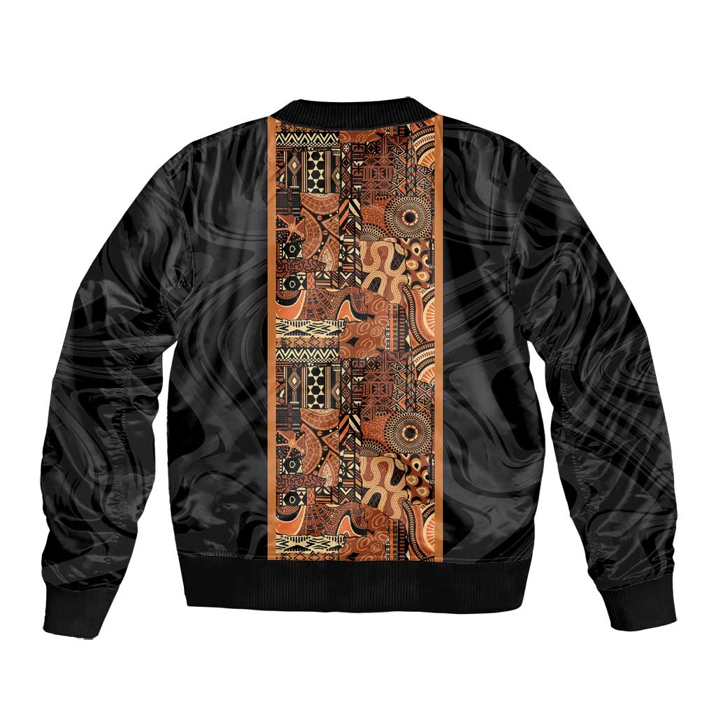 African Tribal Heritage Bomber Jacket Earth Tone Pattern by African ...