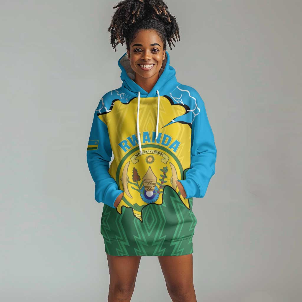 Personalized Jamhuri ya Rwanda Hoodie Dress Coat Of Arms Imigongo ...