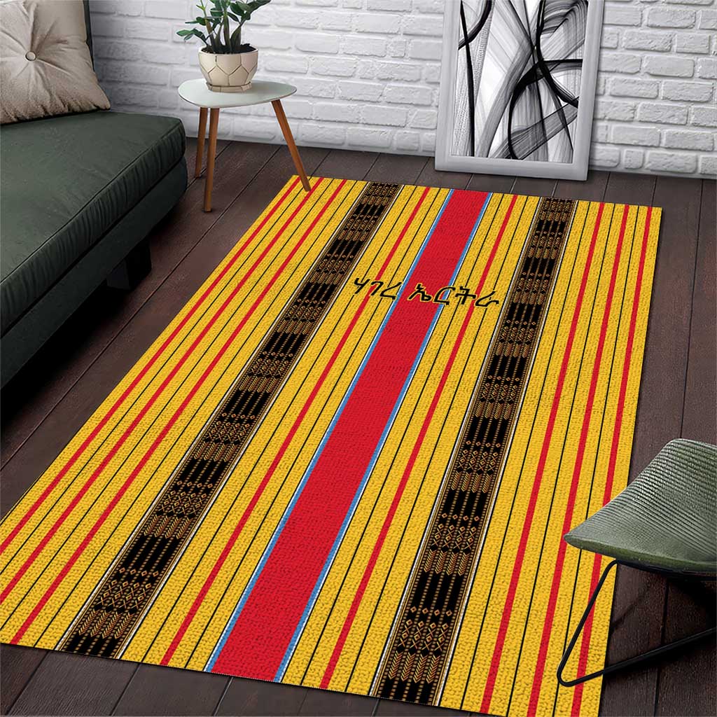 Eritrea Traditional Saho Mix Tilet Pattern Area Rug by AfricanPride