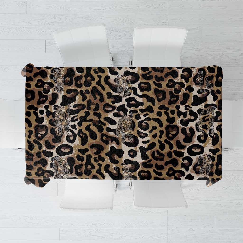 African Leopard Skin Pattern Tablecloth by AfricanPride