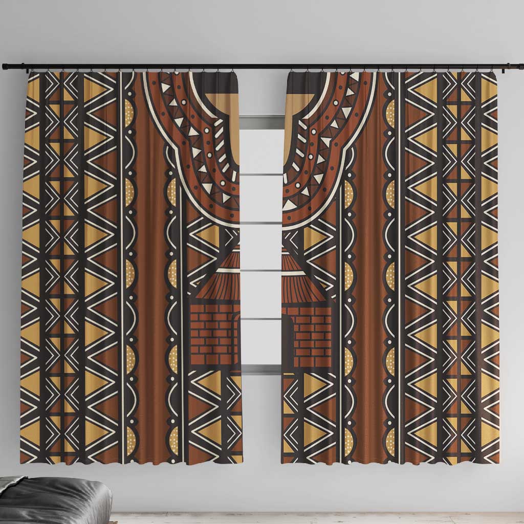 Mali Mud Cloth Village Legacy Window Curtain African Tribal Pattern by ...