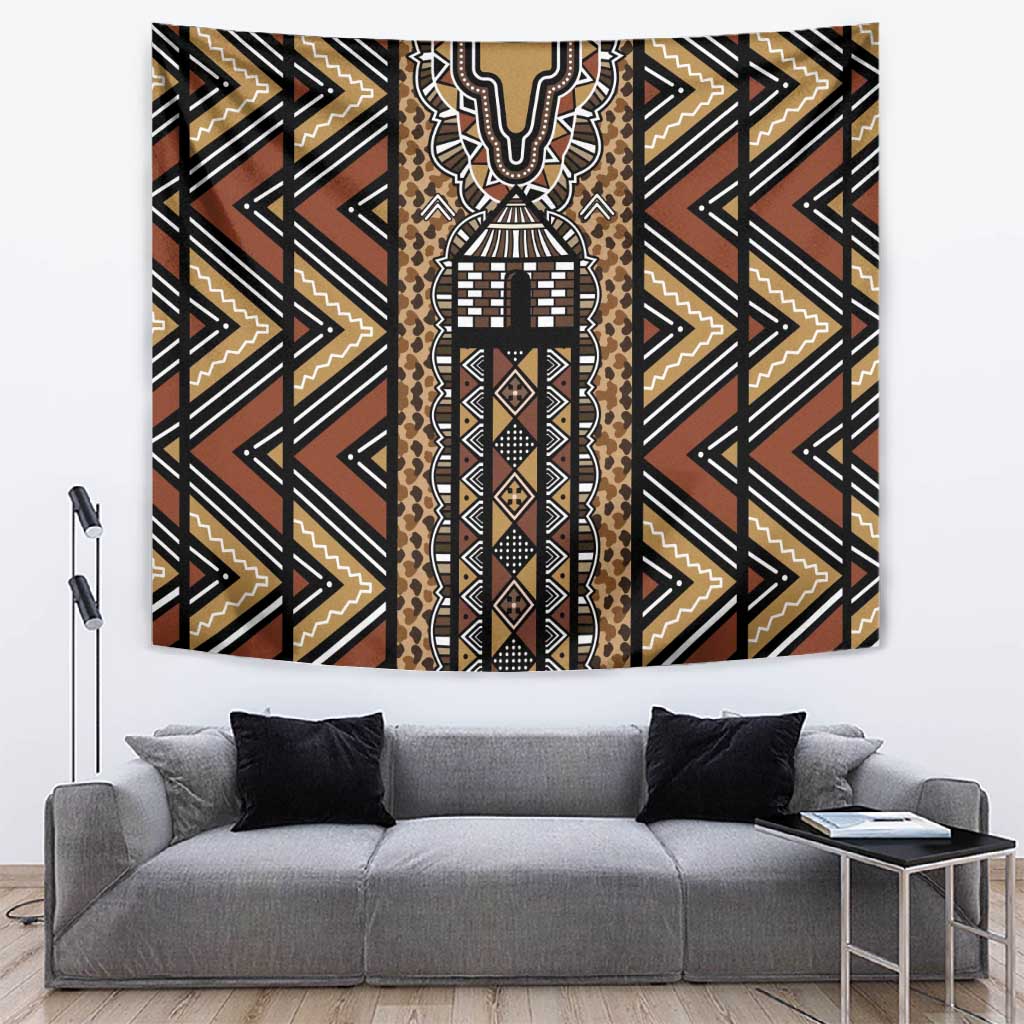 Mali Mud Cloth Leopards Legacy Tapestry African Tribal Pattern by ...