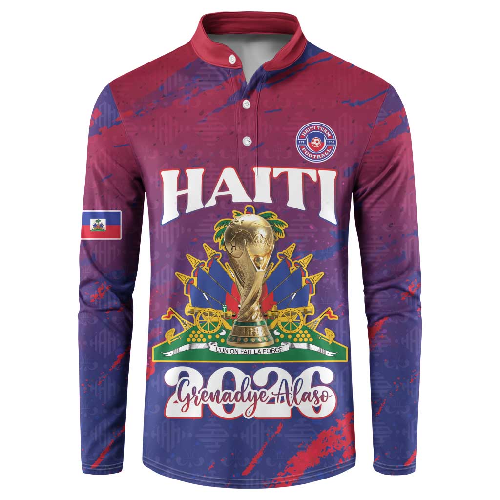Personalized Afro-Haiti Football Button Sweatshirt 2026 Nou Retounen ...
