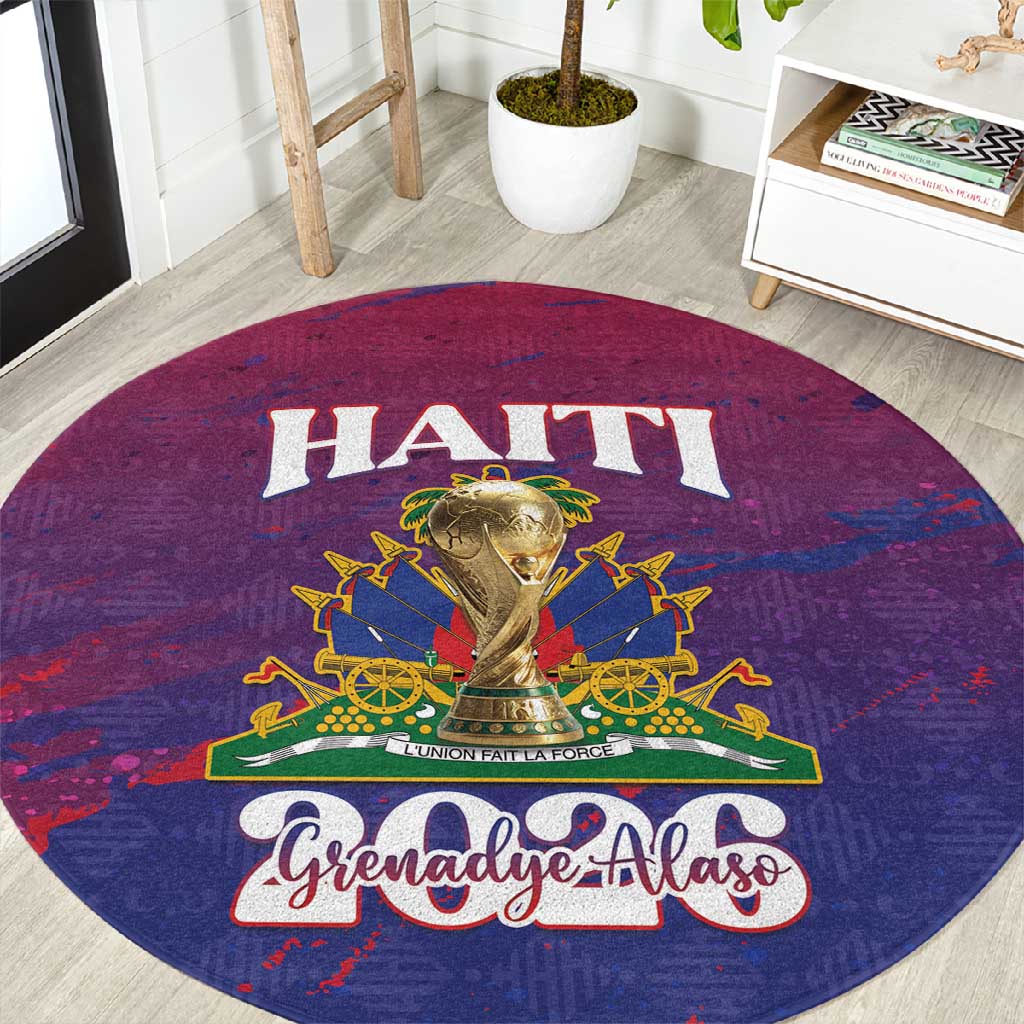 Afro-Haiti Football Round Carpet 2026 Nou Retounen Anko by African Pride