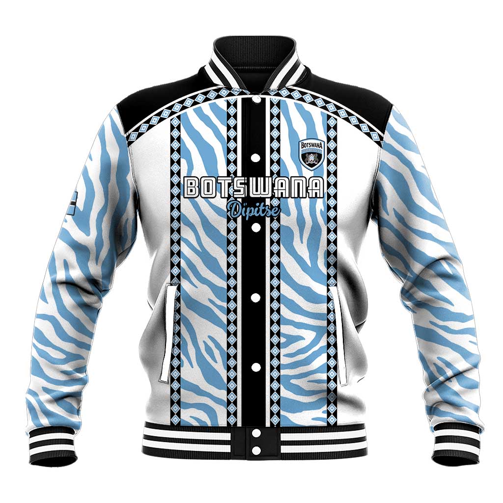 Custom Botswana Football Baseball Jacket Botswana Rising Again - Black ...