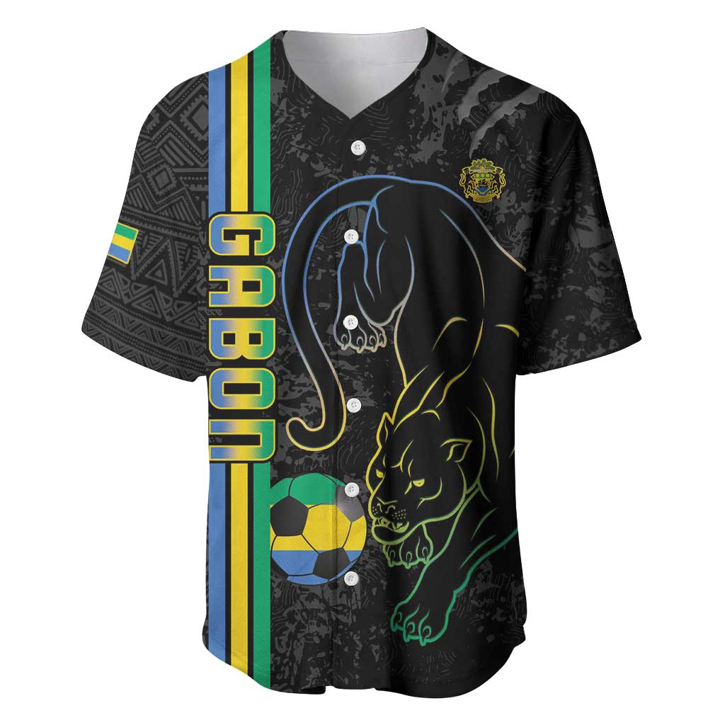 Custom Gabon Football Baseball Jersey Go Champions - Black Ver by ...