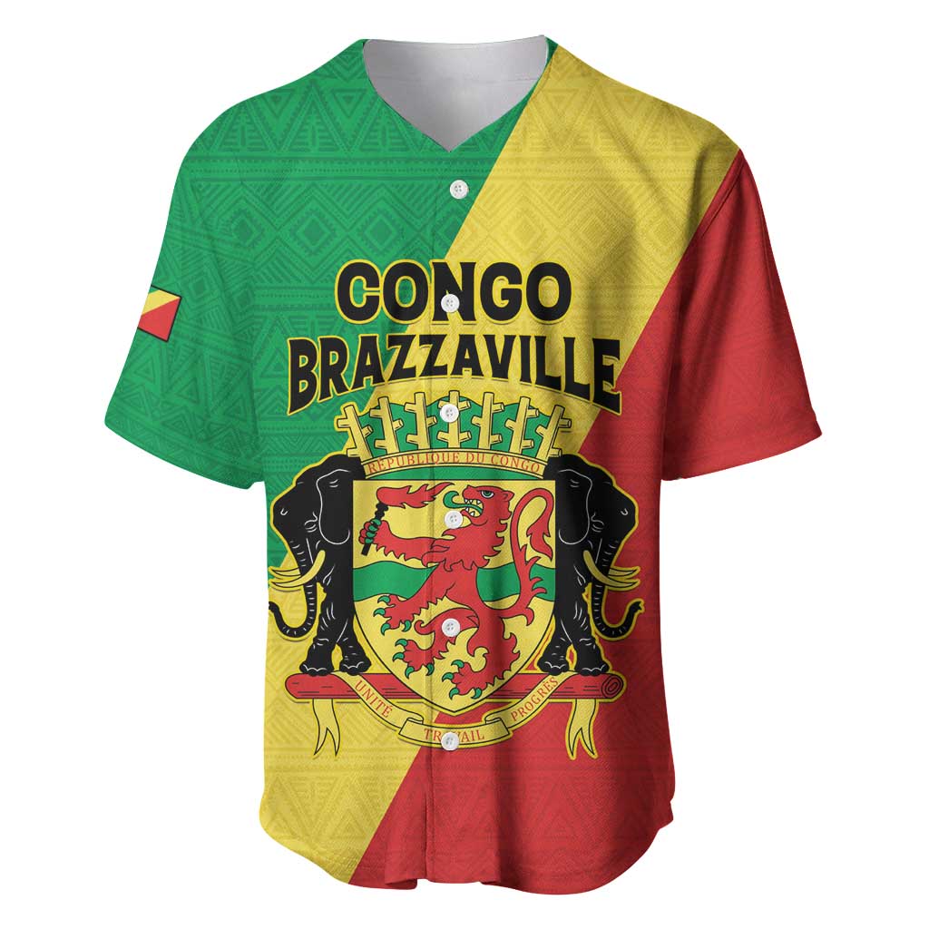 Personalized Republique du Congo Baseball Jersey Coat Of Arms African ...