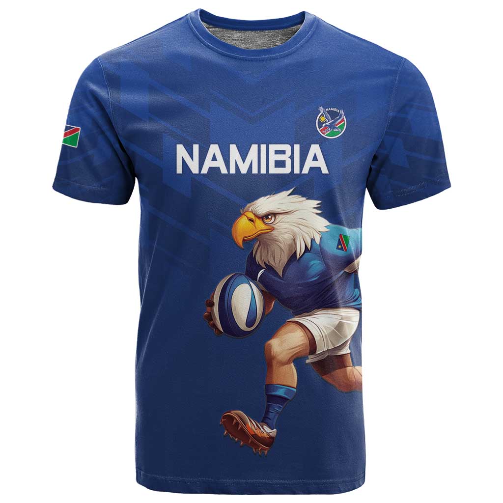 Namibia Rugby Custom T shirt Eagle Mascot - Sporty Style by AfricanPride