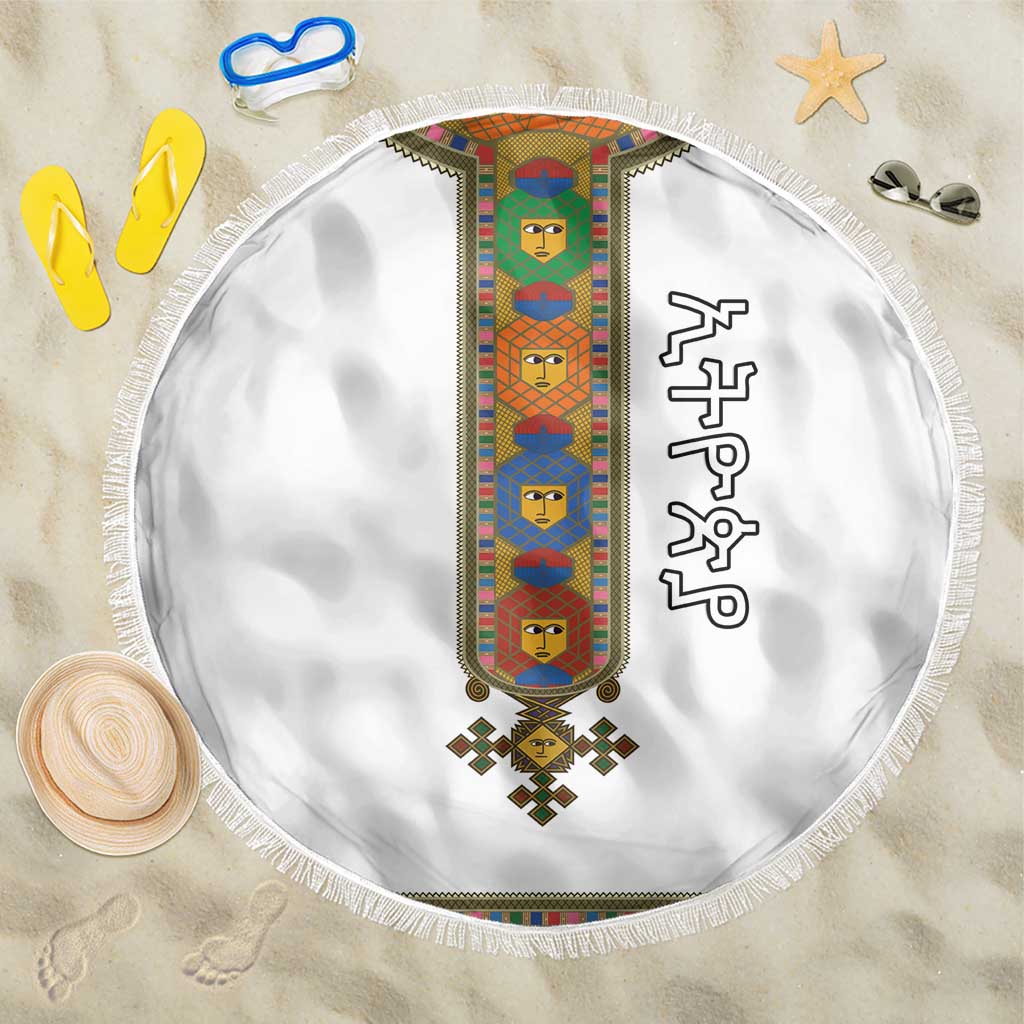 Ethiopia Saba Kemis Habesha Style Beach Blanket by AfricanPride