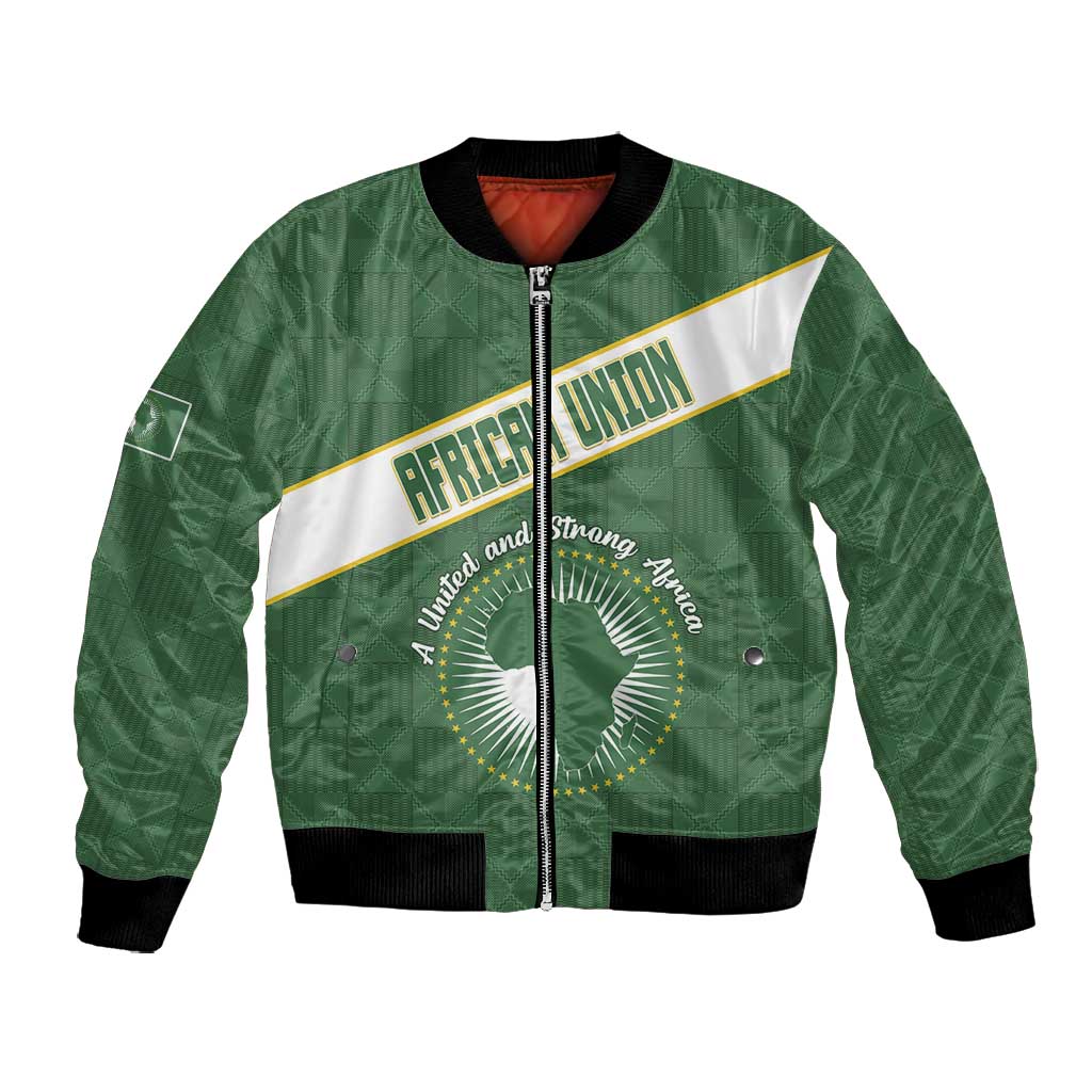 Personalized African Union Day Bomber Jacket Emblem With Kente Pattern ...