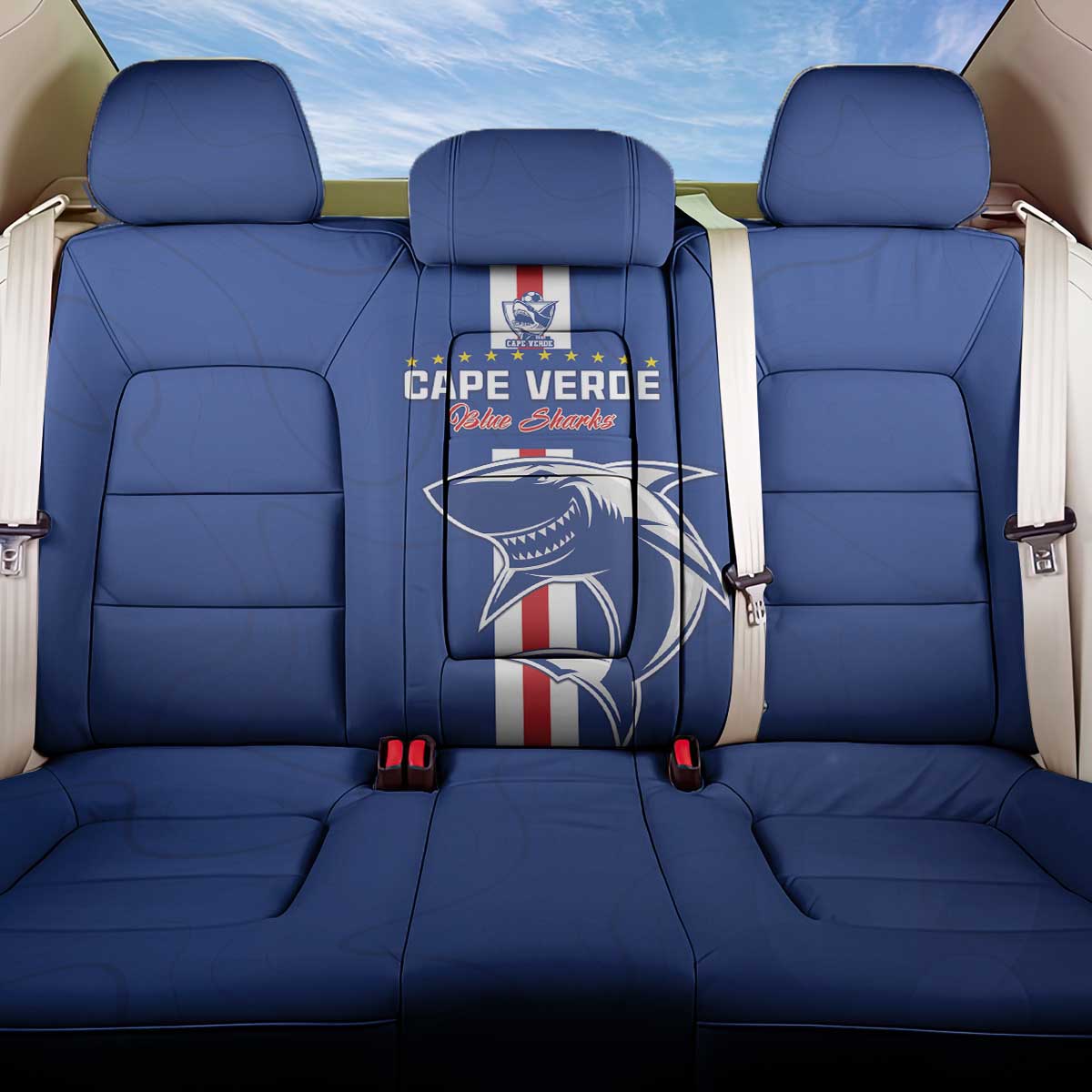 Cape Verde Football Back Car Seat Cover Go Champions Tubaroes Azuis by ...