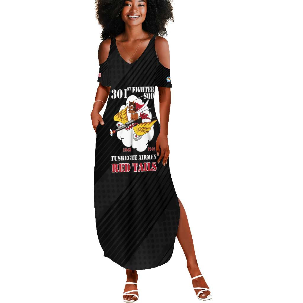 Personalized 301st Fighter Squadron WWII Summer Maxi Dress Red Tails ...
