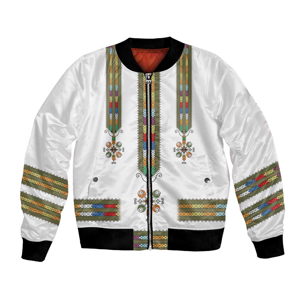 Ethiopia Bomber Jacket Ethiopian Traditional Habesha Style by AfricanPride