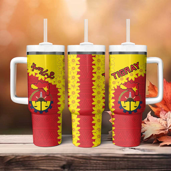 Tigray Ethiopia Tumbler With Handle Tigray Seal With Flag Map - African ...