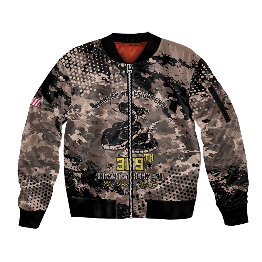 Harlem Hellfighters 369th Infantry Regiment Legacy Sleeve Zip Bomber ...