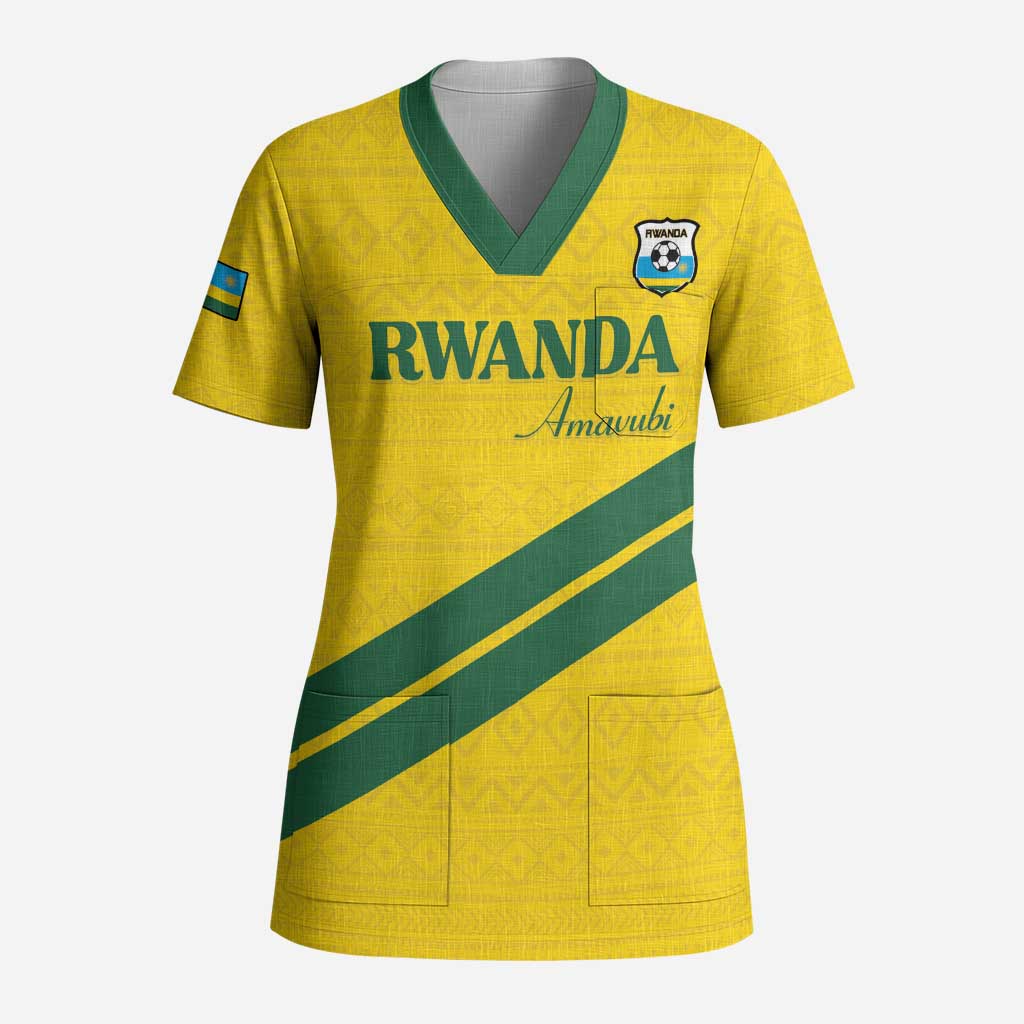 Custom Rwanda Football Scrub Top Pride Of Rwanda - Yellow by African Pride