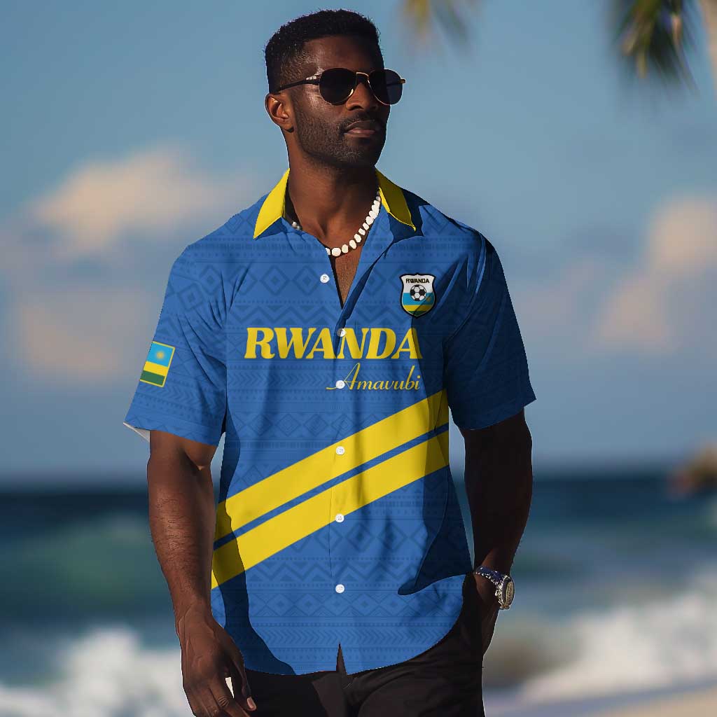 Custom Rwanda Football Hawaiian Shirt Pride Of Rwanda - Blue by African ...