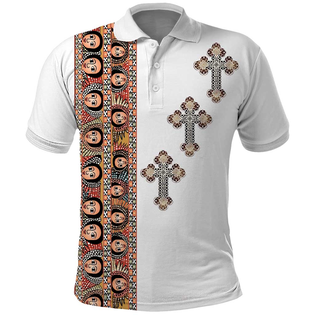 Ethiopia Angels Tilet With Cross Polo Shirt by AfricanPride