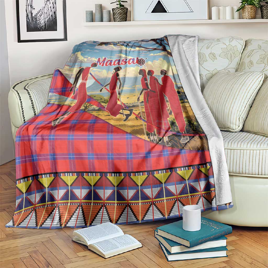 Maasai Adumu Dance Blanket Shuka Pattern - Kenya Safari by AfricanPride