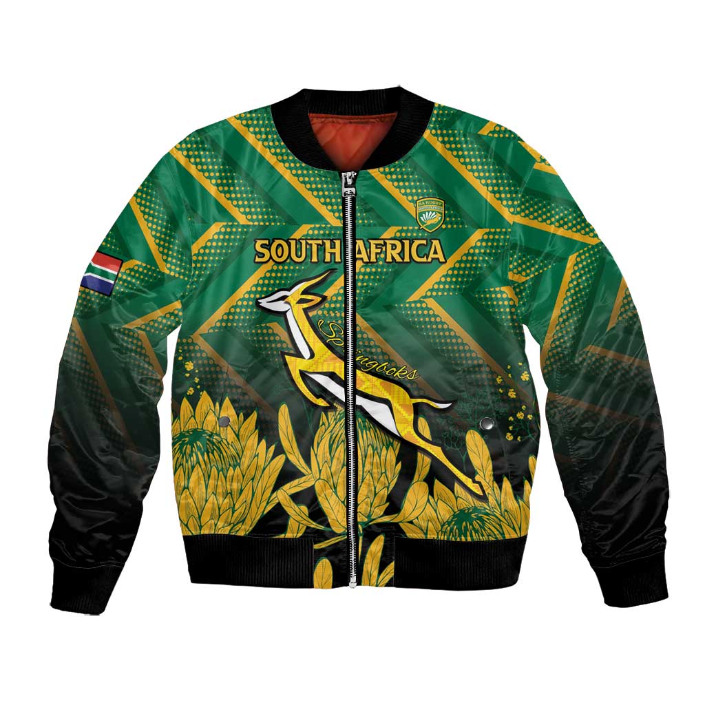 South Africa Rugby Custom Bomber Jacket Go Springboks Go by AfricanPride