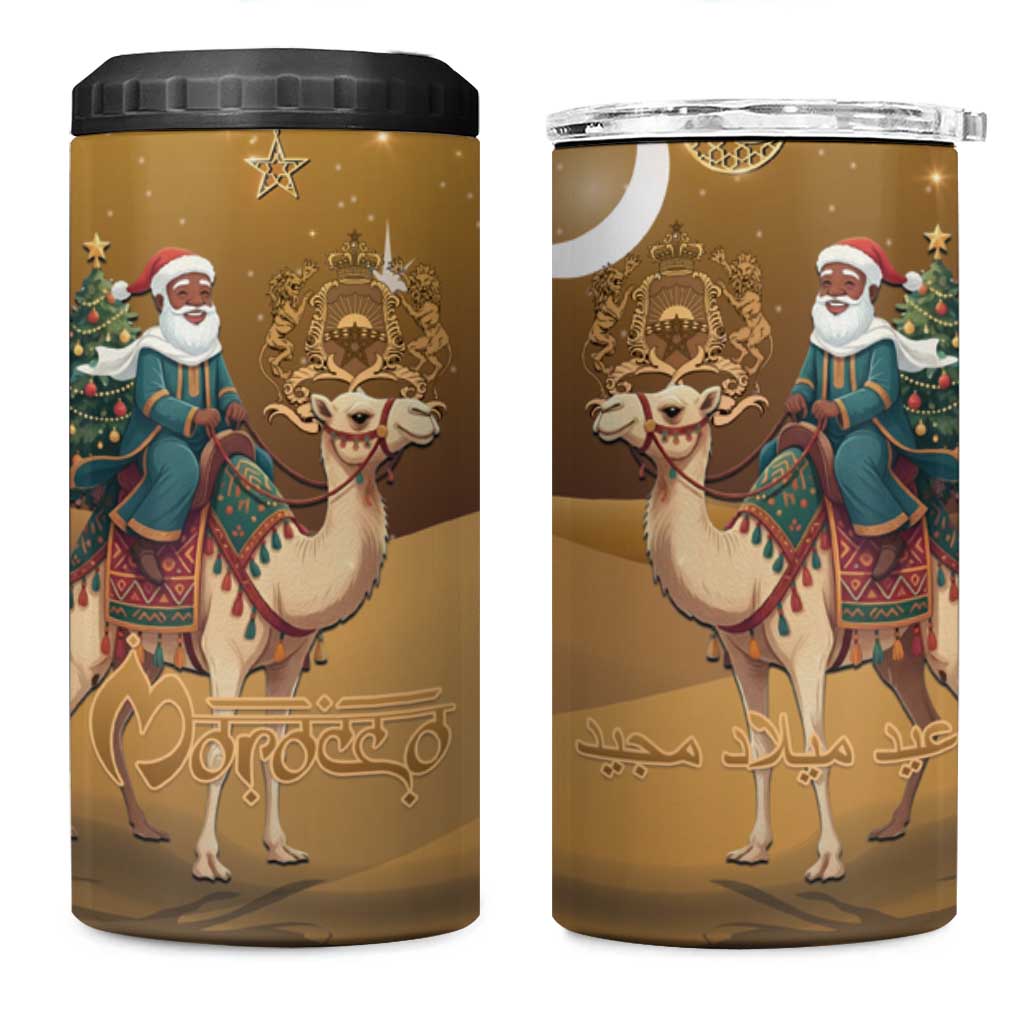 Afro Christmas in Sahara Morocco 4 in 1 Can Cooler Tumbler Black Santa ...