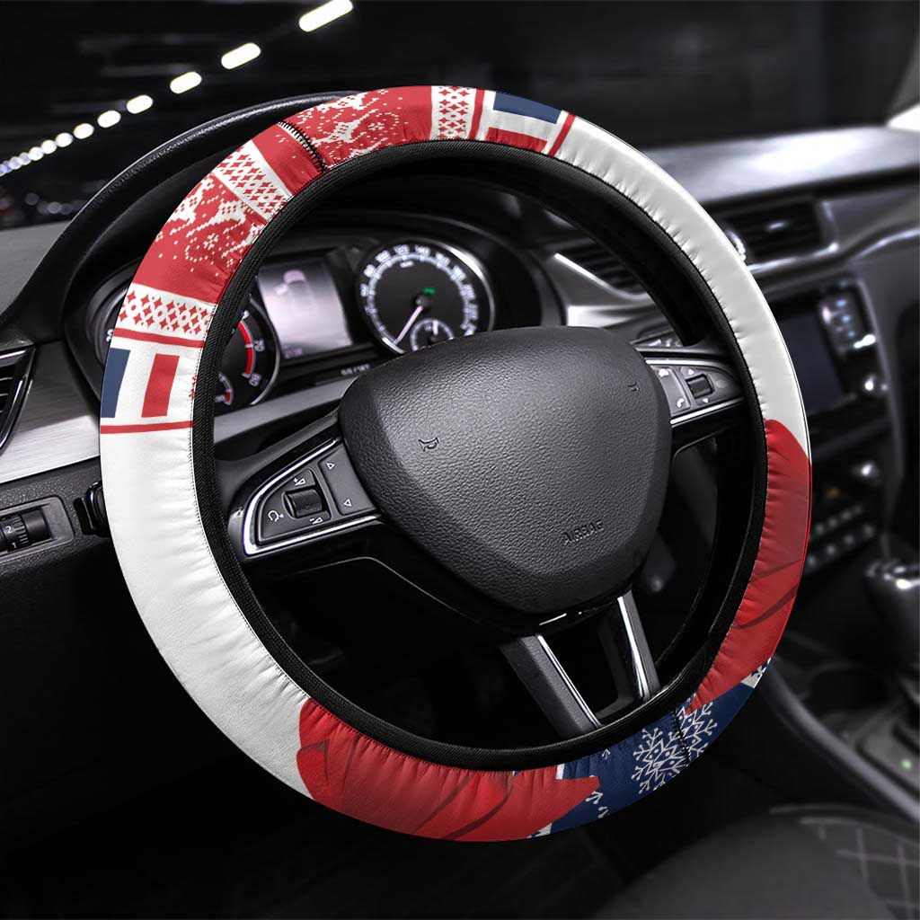 Afro Christmas in Mayotte Steering Wheel Cover Joyeux Noel by African Pride