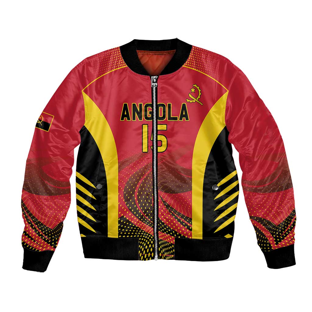 Afro Basketball Custom Angola Bomber Jacket Go Champions by African Pride