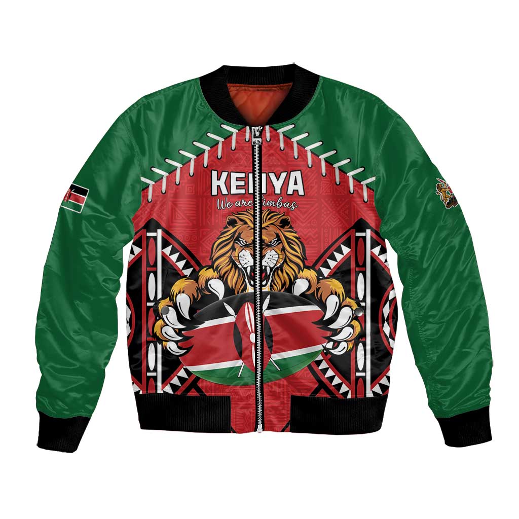 Custom Kenya Rugby Bomber Jacket We Are Simbas by AfricanPride