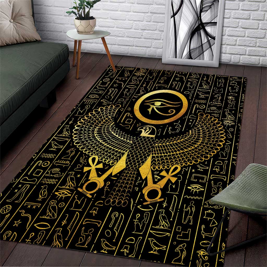 Ancient Egyptian Area Rug Horus Falcon God by AfricanPride