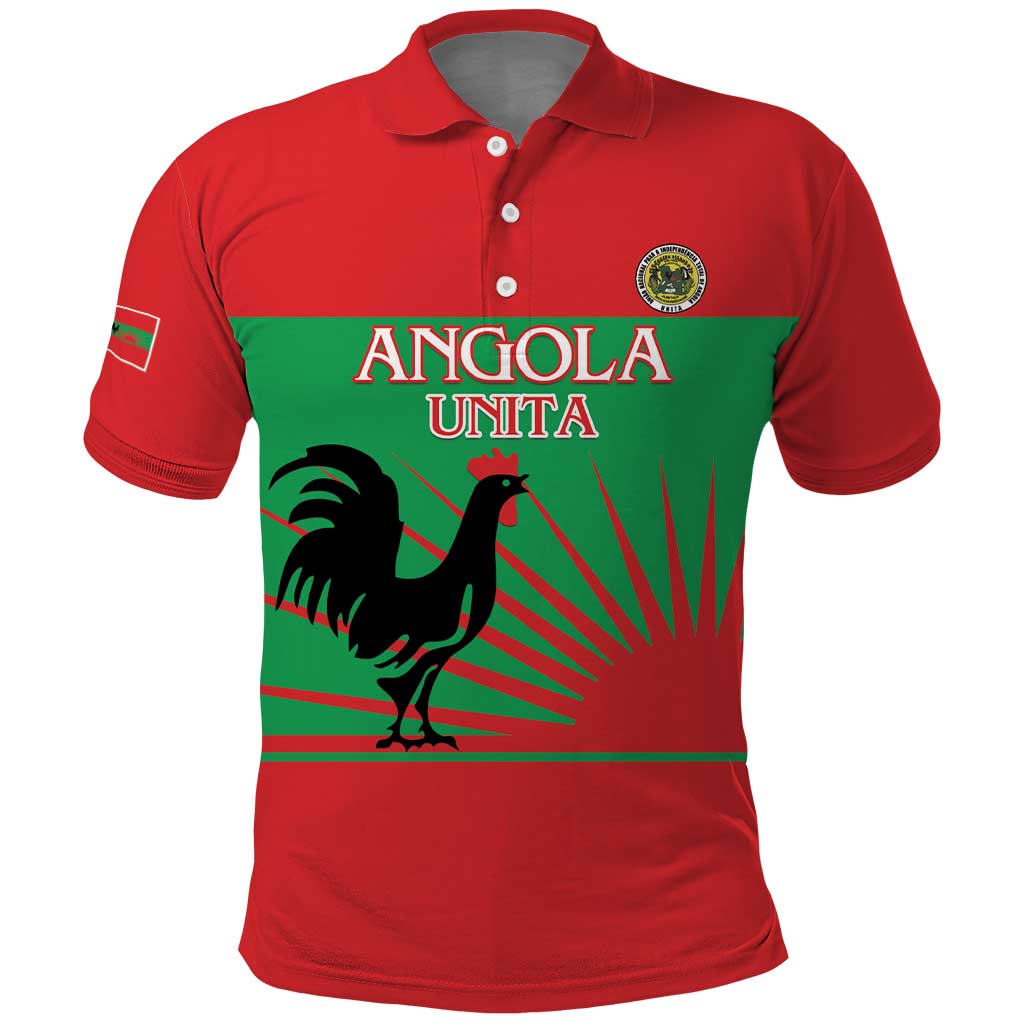Personalized Angola Polo Shirt UNITA Party Flag Style by AfricanPride