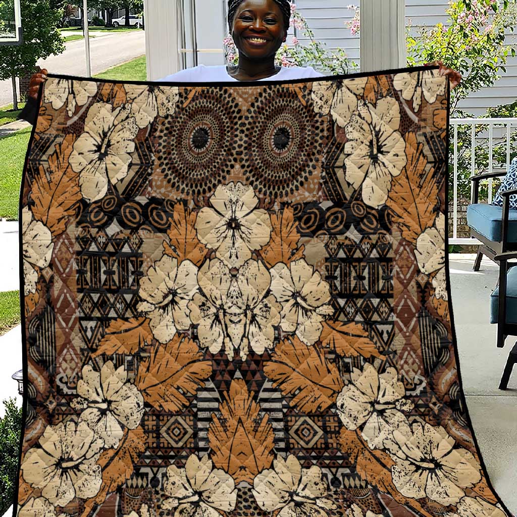 Afro Hibiscus Tropical Quilt African Pattern by African Pride