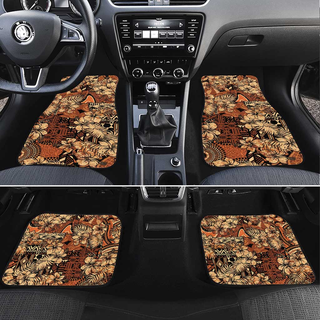 Afro Hibiscus Tropical Car Mats African Pattern by African Pride