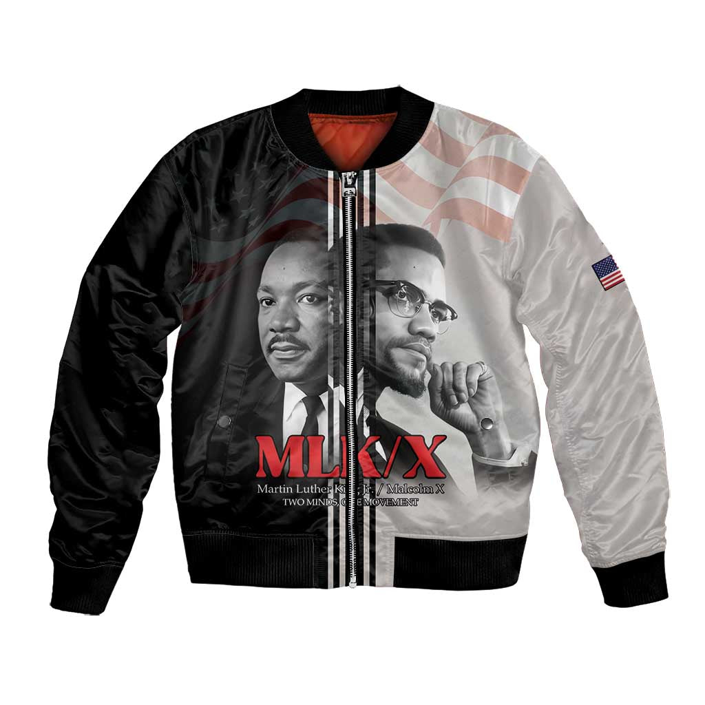 Civil Rights Legends Bomber Jacket Martin Luther King And Malcolm X by ...