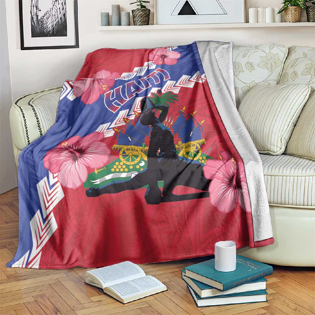 Haiti Neg Maron Blanket Coat Of Arms - Hisbicus Polynesian by AfricanPride