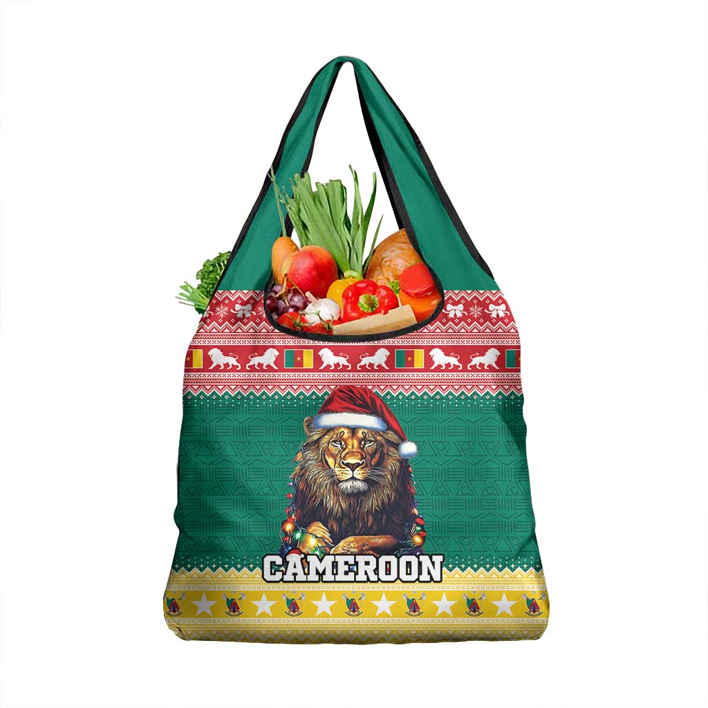 Cameroon Christmas Grocery Bag Lion African Santa by AfricanPride
