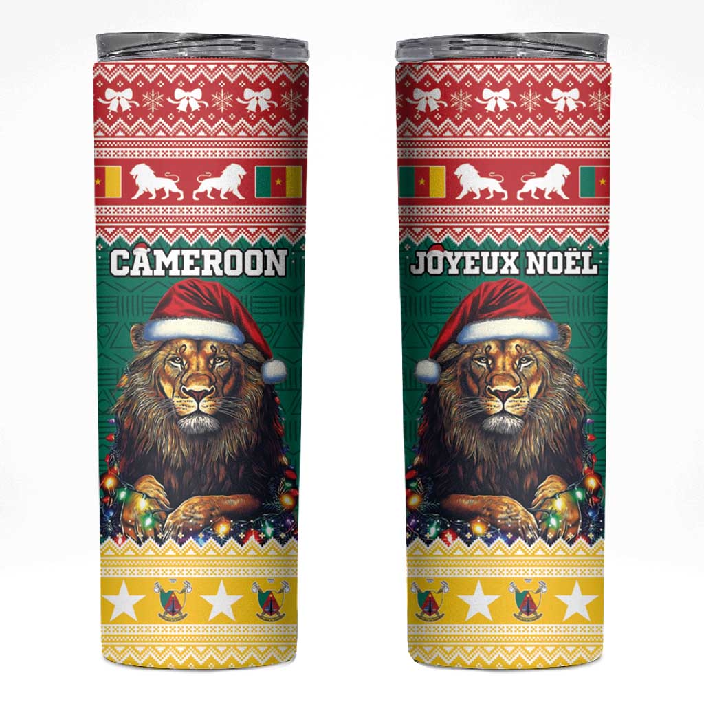 Cameroon Christmas Skinny Tumbler Lion African Santa by AfricanPride
