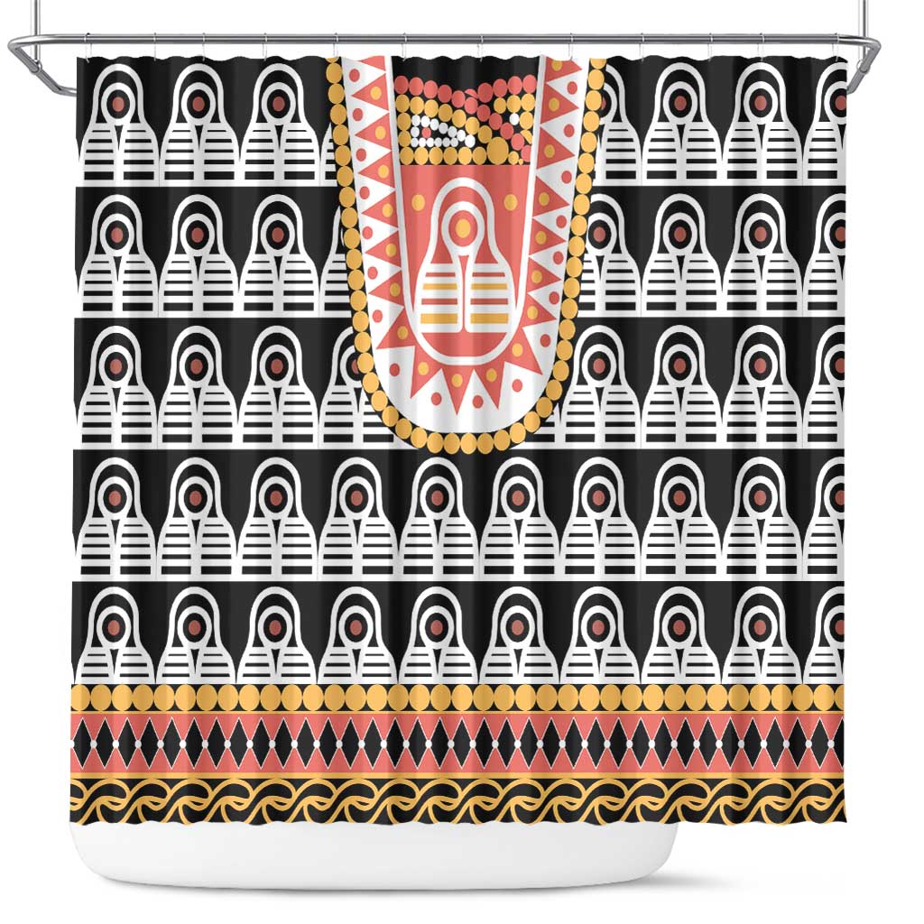 Cameroon Traditional Toghu Pattern Shower Curtain by AfricanPride