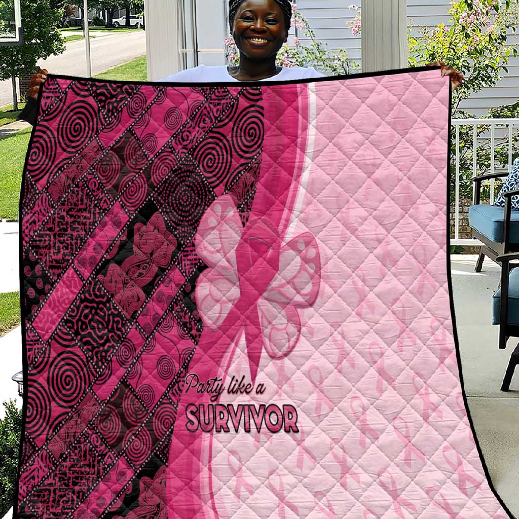 Breast Cancer Awareness Quilt Think Pink - African Pattern by African Pride