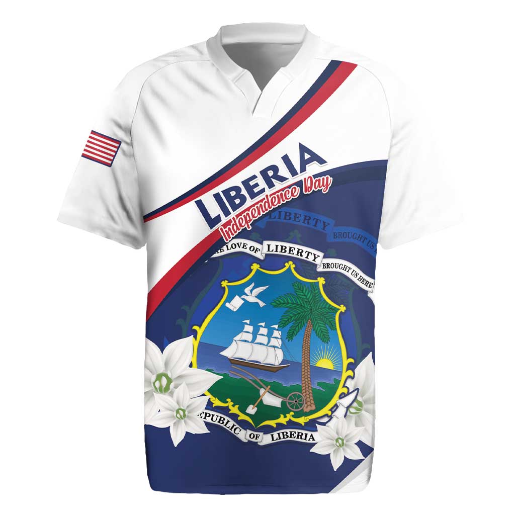Personalized Happy Liberia Independence Day Rugby Jersey by AfricanPride